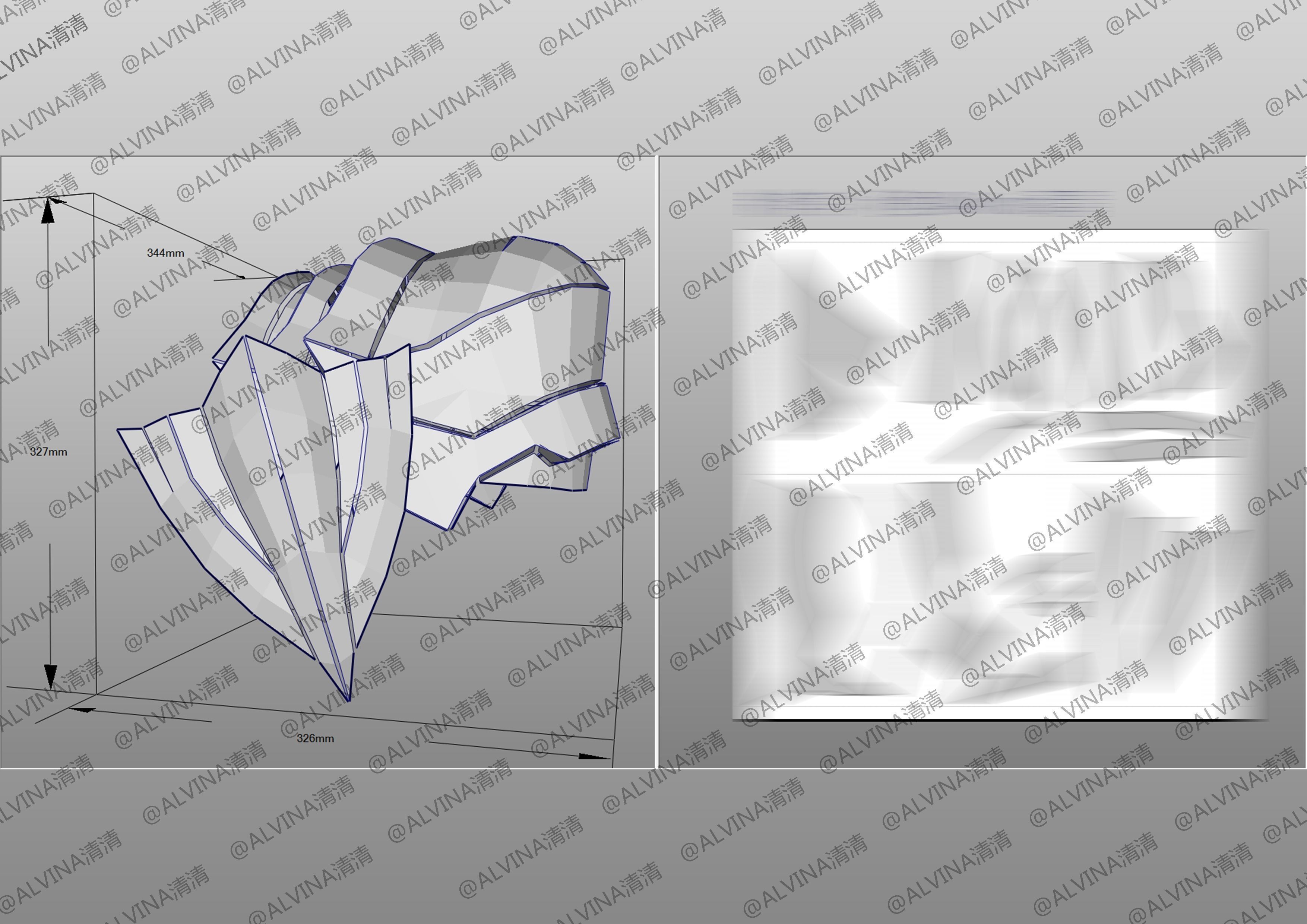 3D model Fate Mordred Pepakura Full VR / AR / low-poly | CGTrader