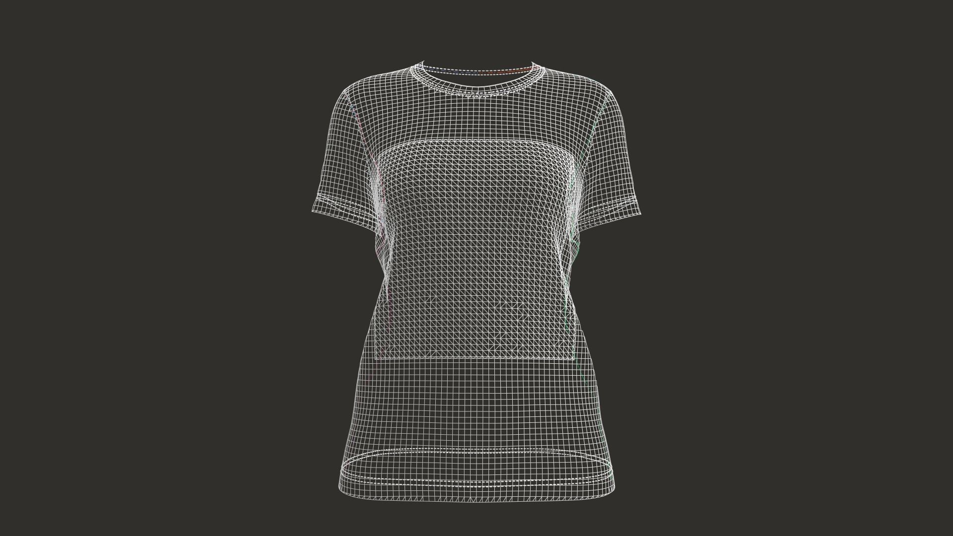 kanji T-shirt NAYUTA for women 3D model | CGTrader