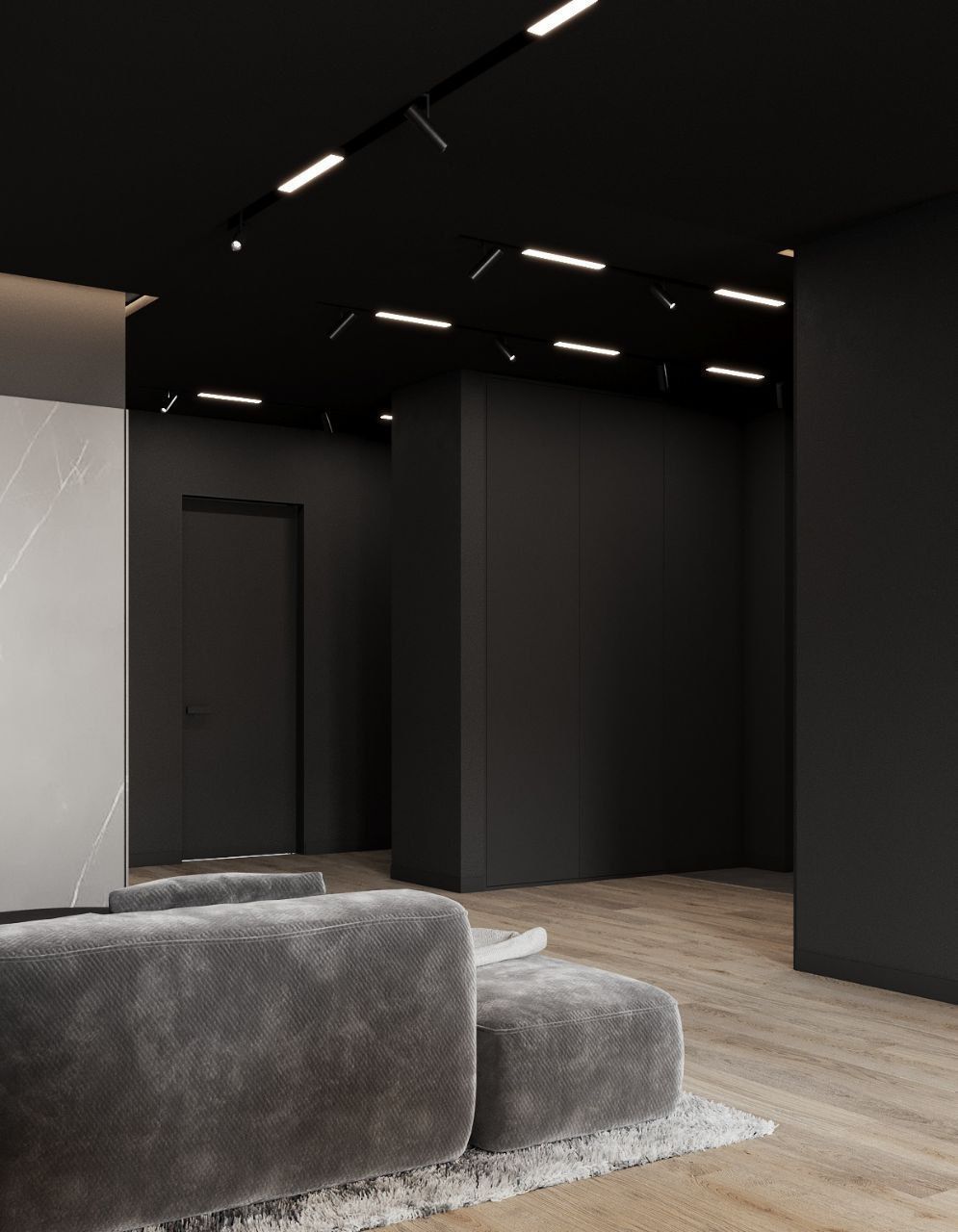 Livingroom and kitchen Interior design style minimalism 3D model | CGTrader