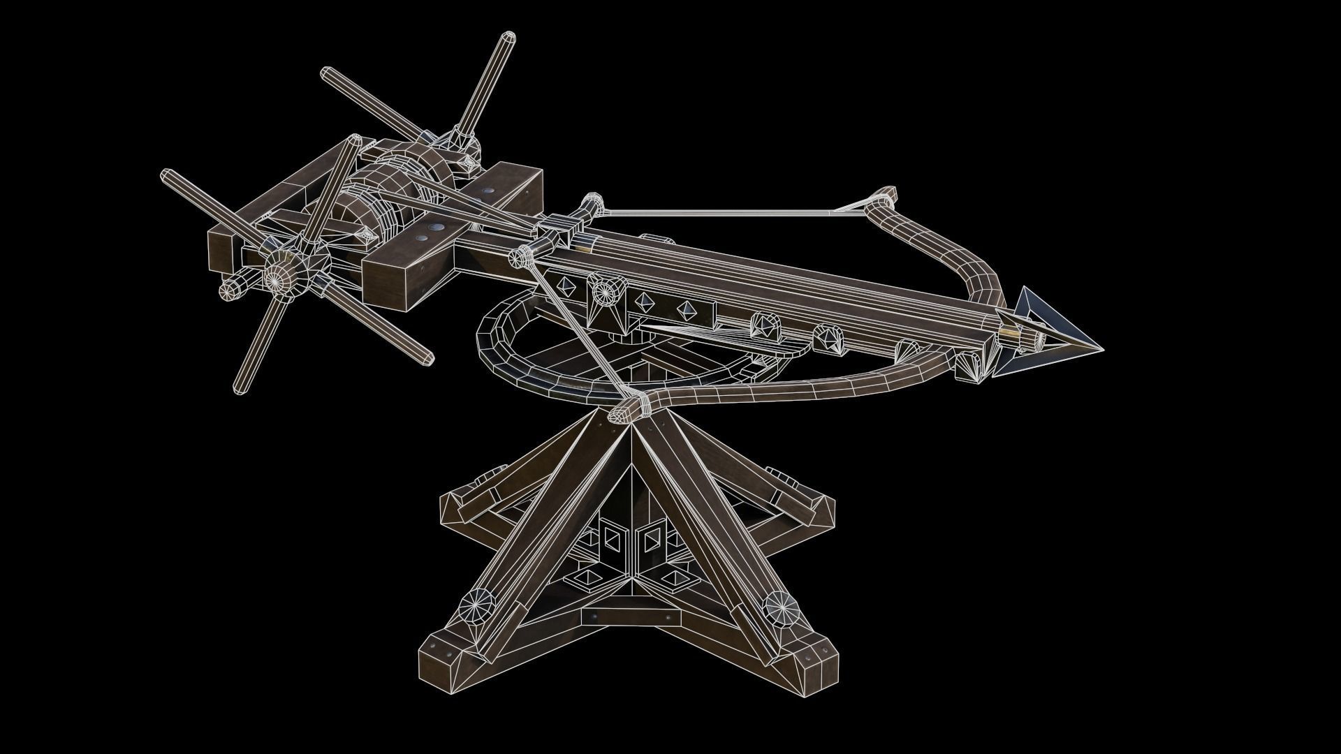 3D model Medieval Siege Weapon - Ballista VR / AR / low-poly | CGTrader