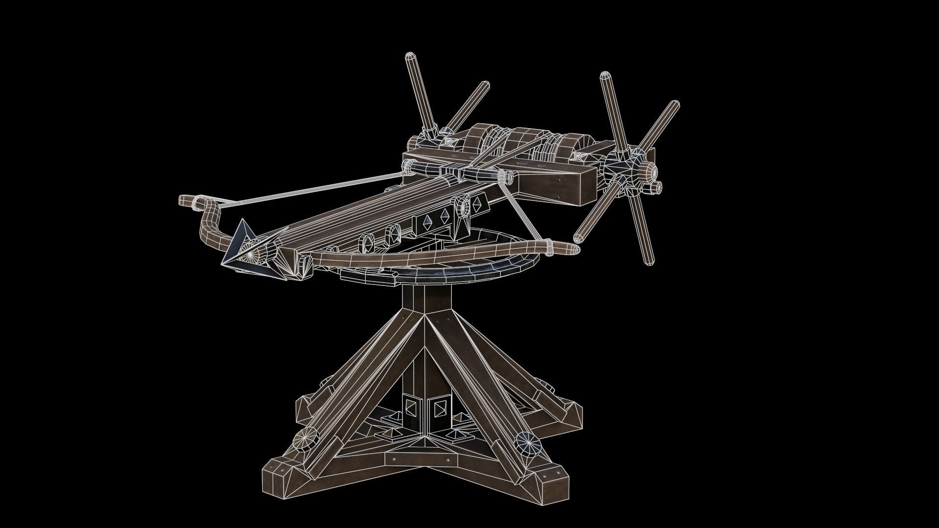 3D model Medieval Siege Weapon - Ballista VR / AR / low-poly | CGTrader
