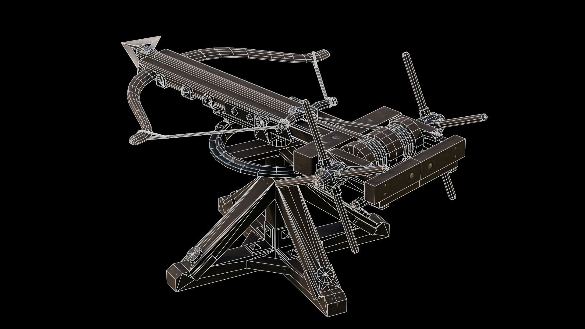 3D model Medieval Siege Weapon - Ballista VR / AR / low-poly | CGTrader