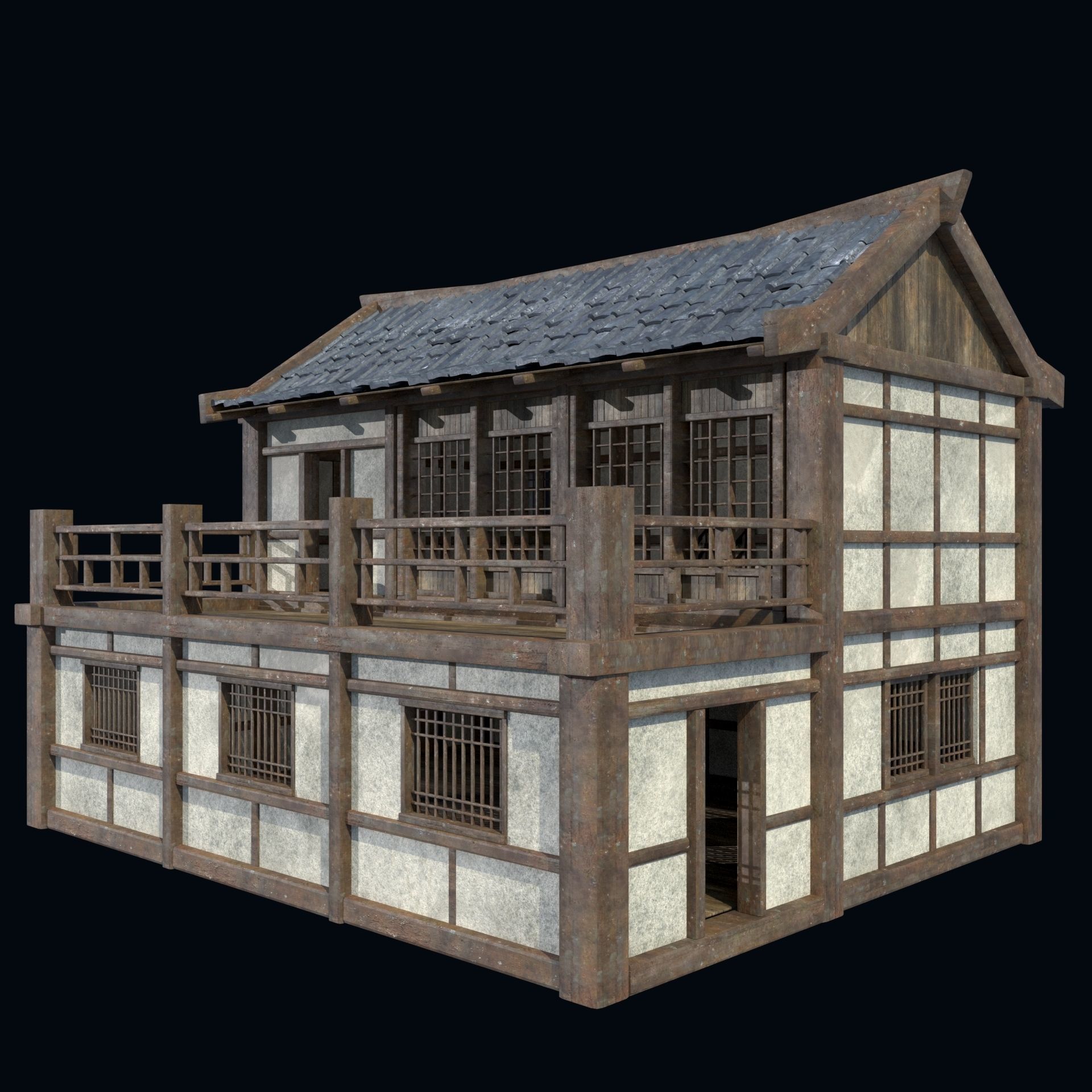 3D model ASIAN JAPAN ORIENTAL INDUSTRIAL CITY BUILDING HOUSE COLLECTION ...