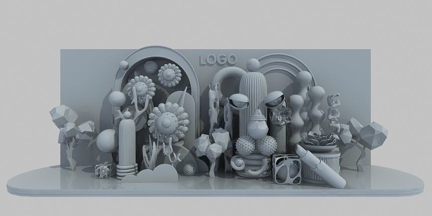 Art Exhibition Window display 3D model | CGTrader