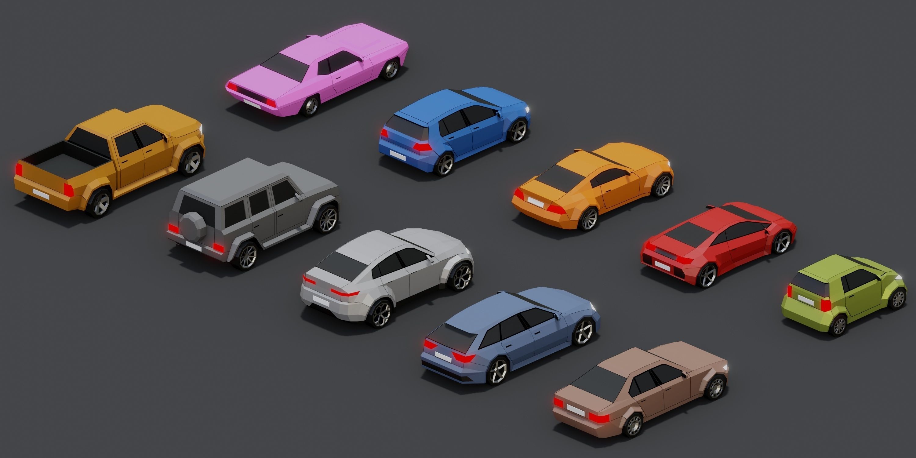 3D model Stylized Lowpoly Cars VR / AR / low-poly | CGTrader