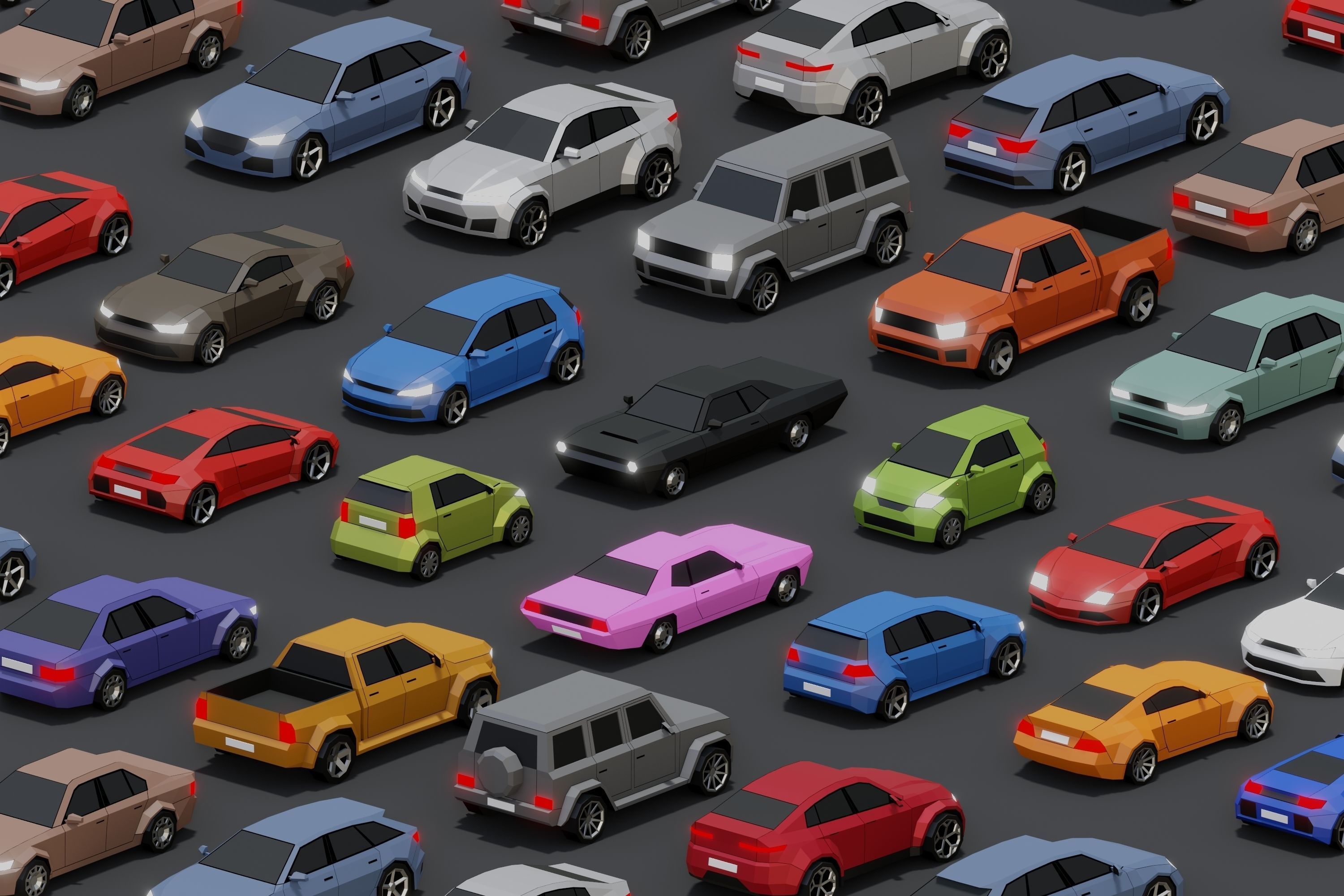 3D model Stylized Lowpoly Cars VR / AR / low-poly | CGTrader