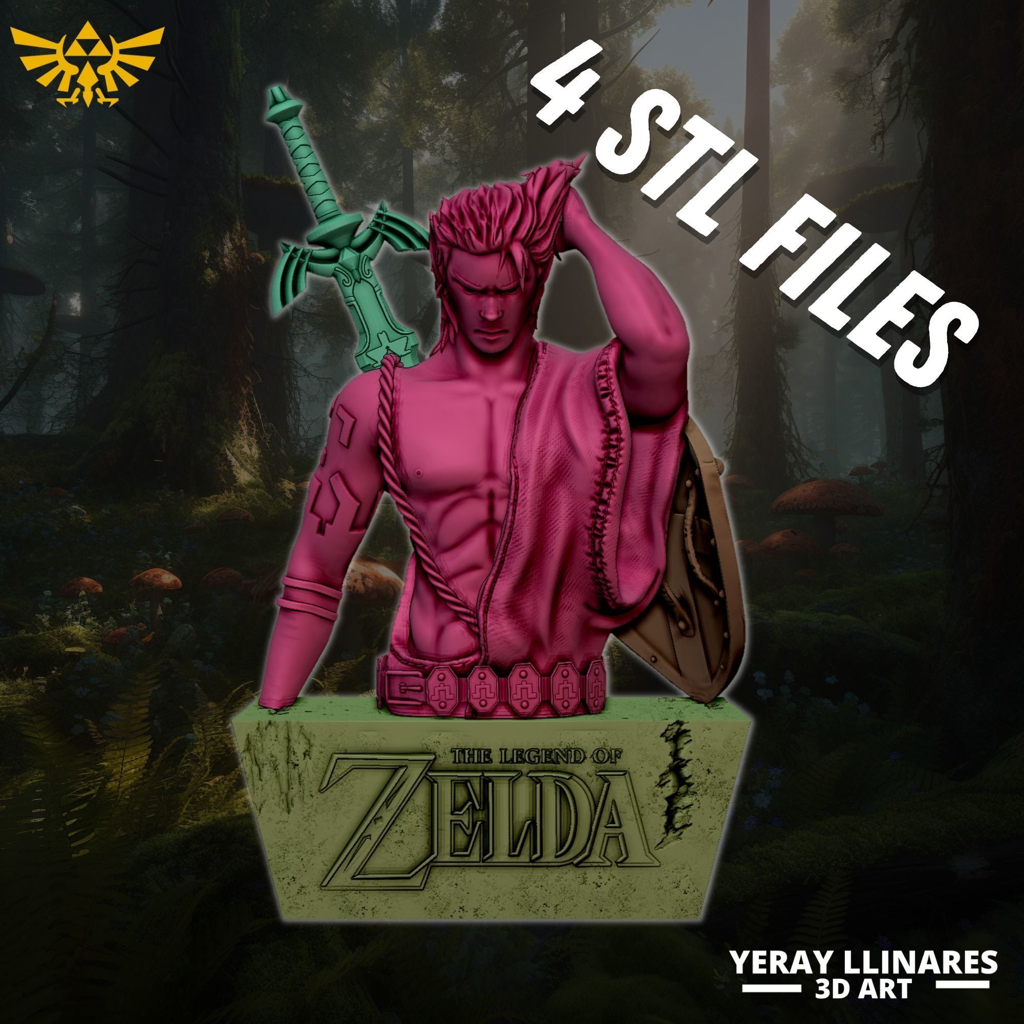 Link Bust - Zelda Universe 3D model 3D printable | CGTrader