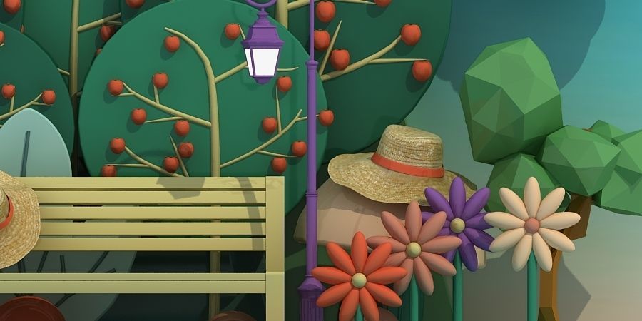 Cartoon Art Exhibition Window display 3D model | CGTrader