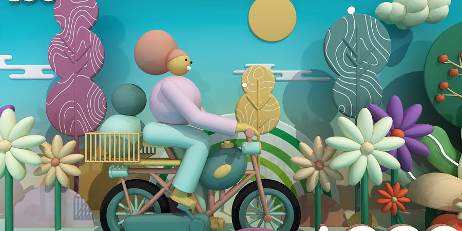 Cartoon Art Exhibition Window display 3D model | CGTrader