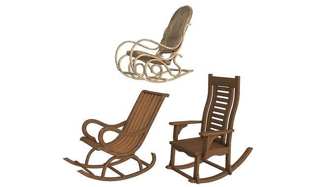 Rocking Chair collection 3D model | CGTrader