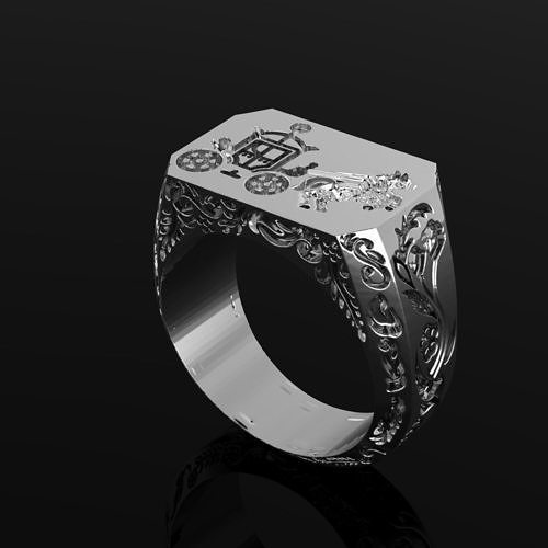 3D engraved ring 3D model 3D printable | CGTrader