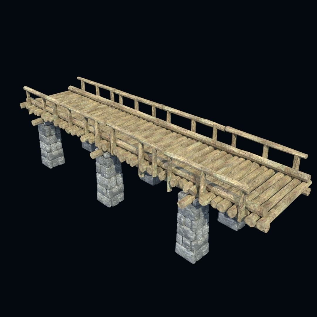 3D model BRIDGE AZTEC MAYAN INCA STONE PLATFORM STAIRS COLLECTION VR ...