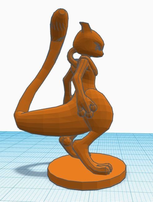 Mewtwo with base scaled 3D model 3D printable | CGTrader