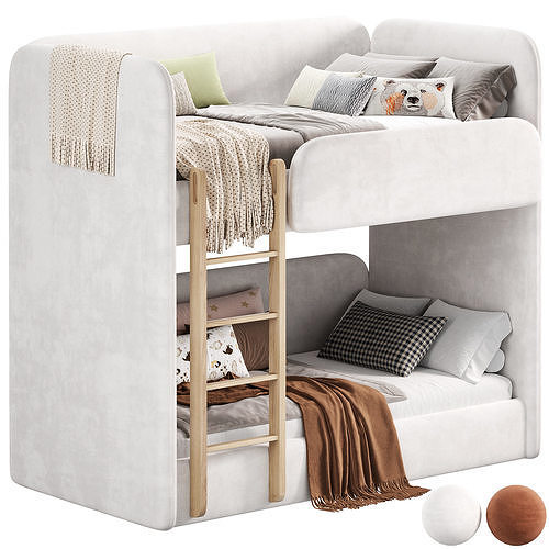 ADULT SINGLE BED LEVEL 11 WHITE 3D model | CGTrader