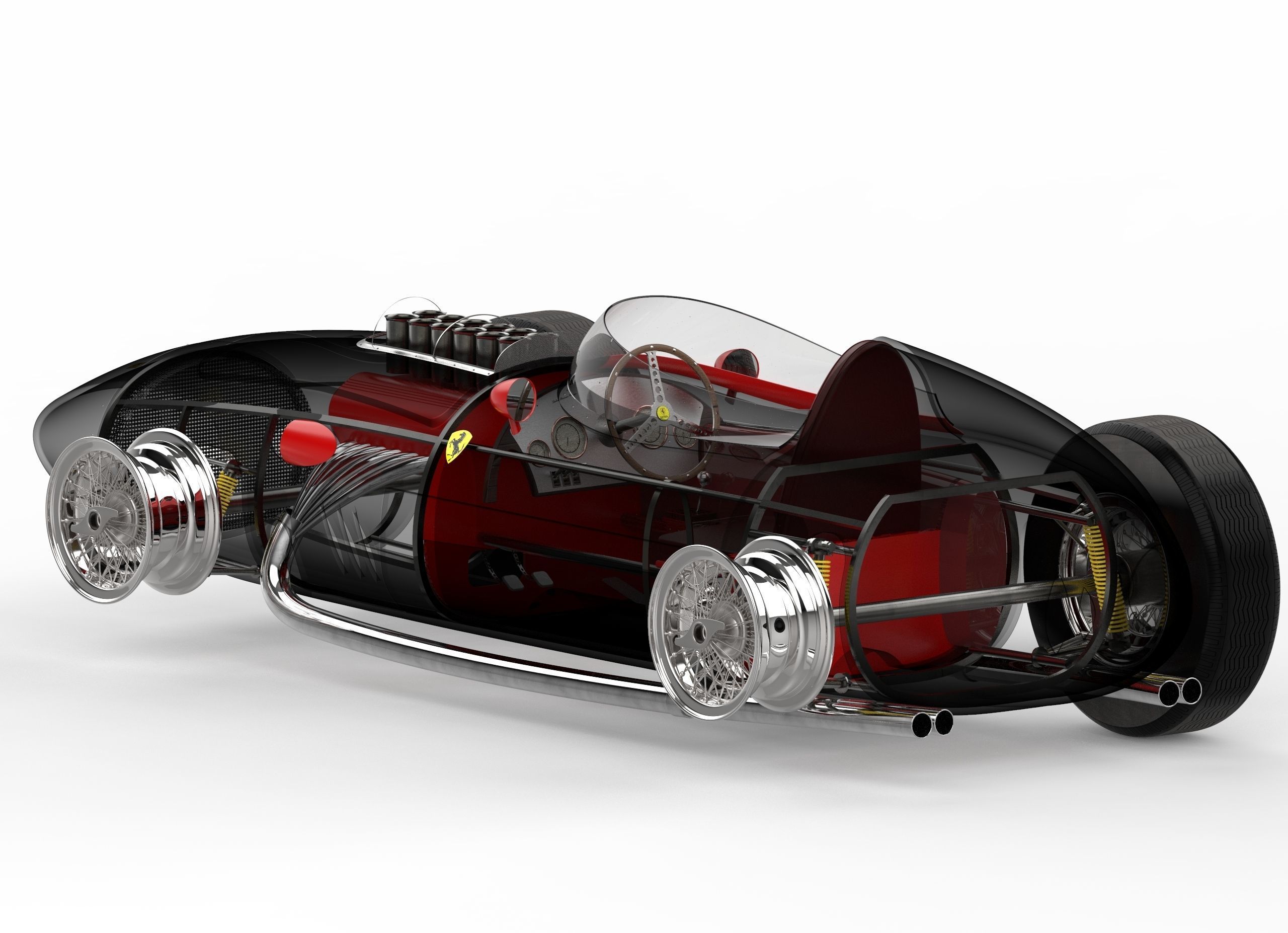 Ferrari 256 F1 1958 - V12 3D model | CGTrader