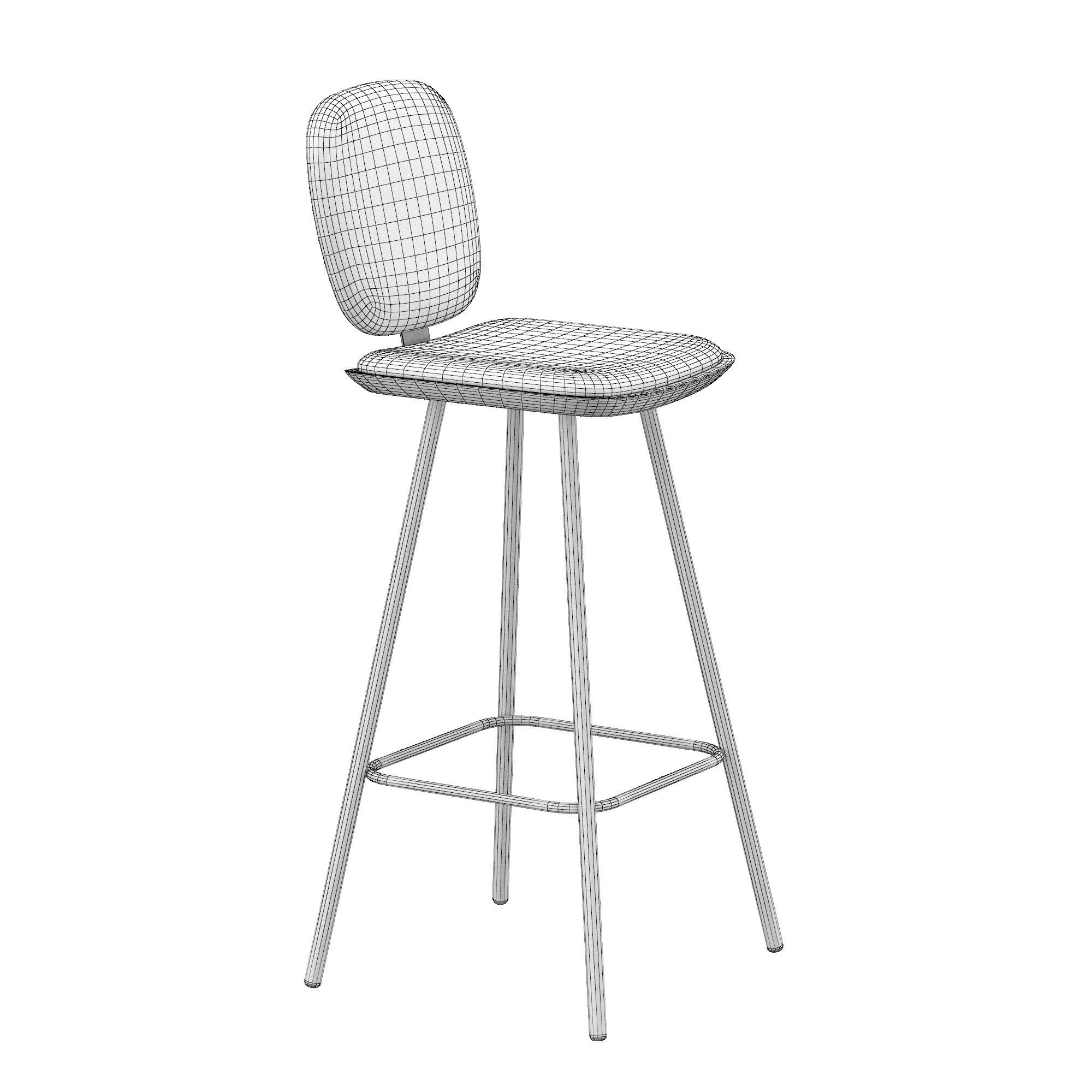 Pauline Comfort Counter Stool 3D model | CGTrader