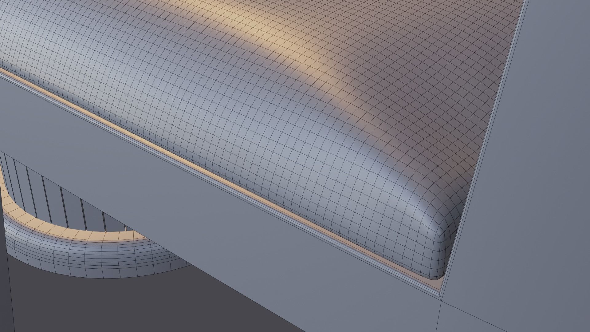 Mid-century Modern Dining Table with 2 round poles free 3D model | CGTrader