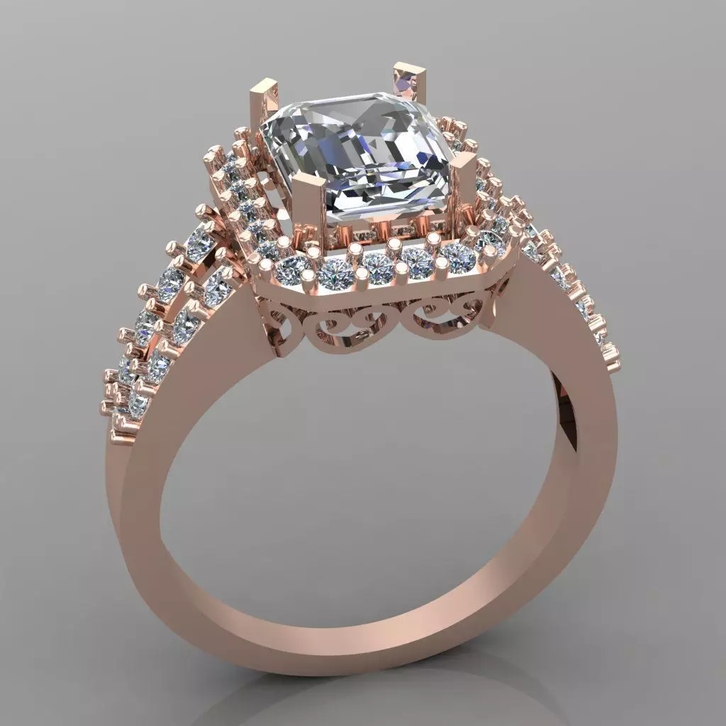 Wedding Engagement Women Ring 3D print model 3D print model 3D model 3D ...
