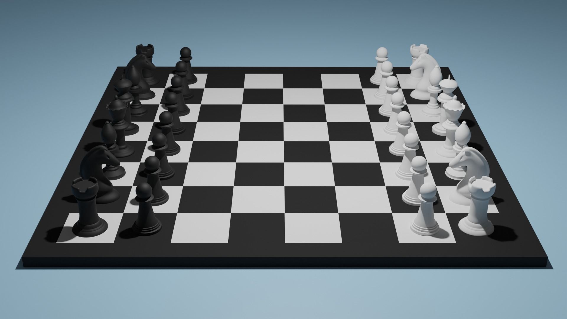 3D model chess board and figures model VR / AR / low-poly | CGTrader