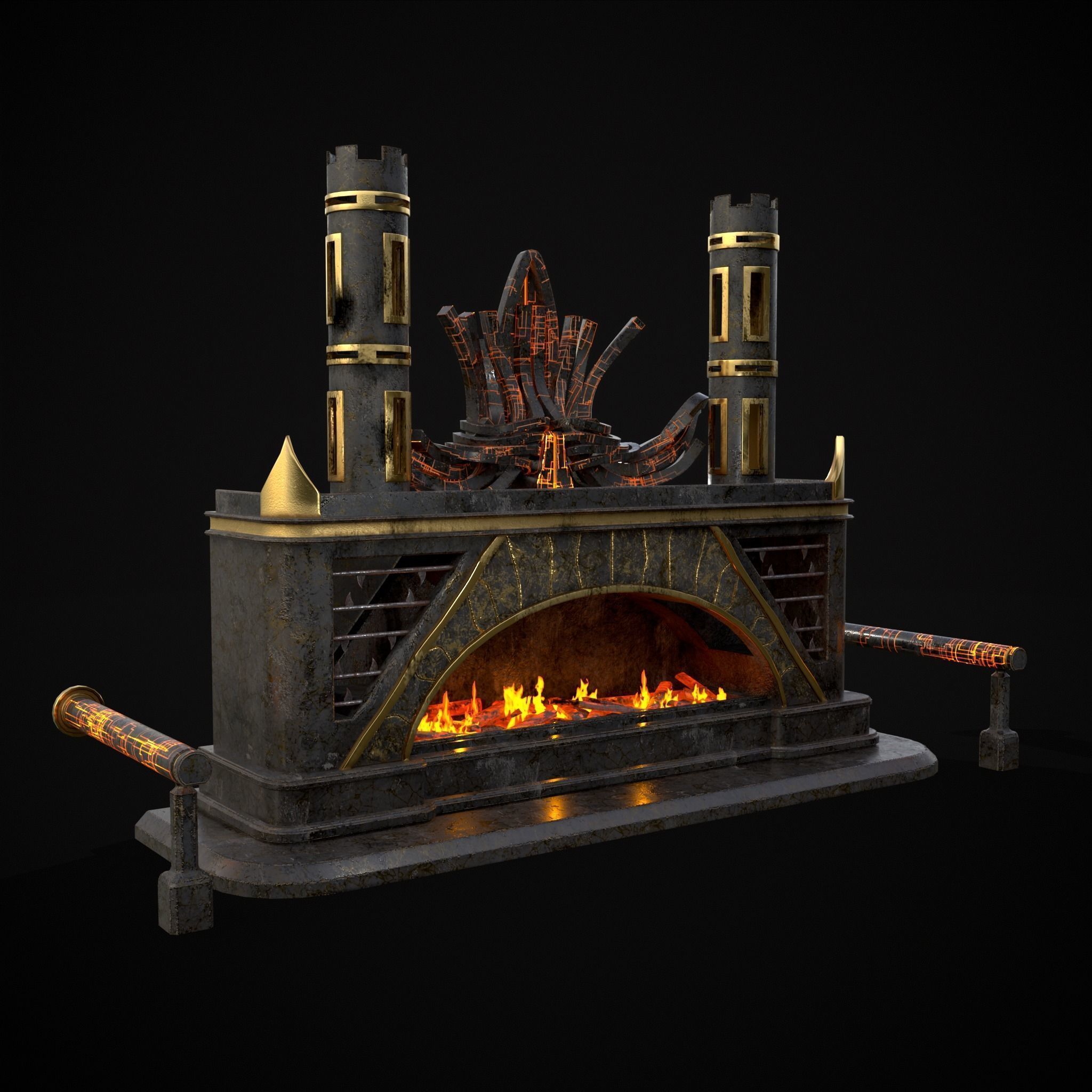 3D Model Collection Gothic Dungeon Props Mix VR / AR / low-poly | CGTrader