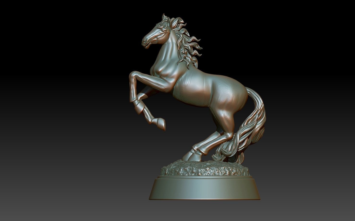 Rearing horse 3D print model 3D model 3D printable | CGTrader