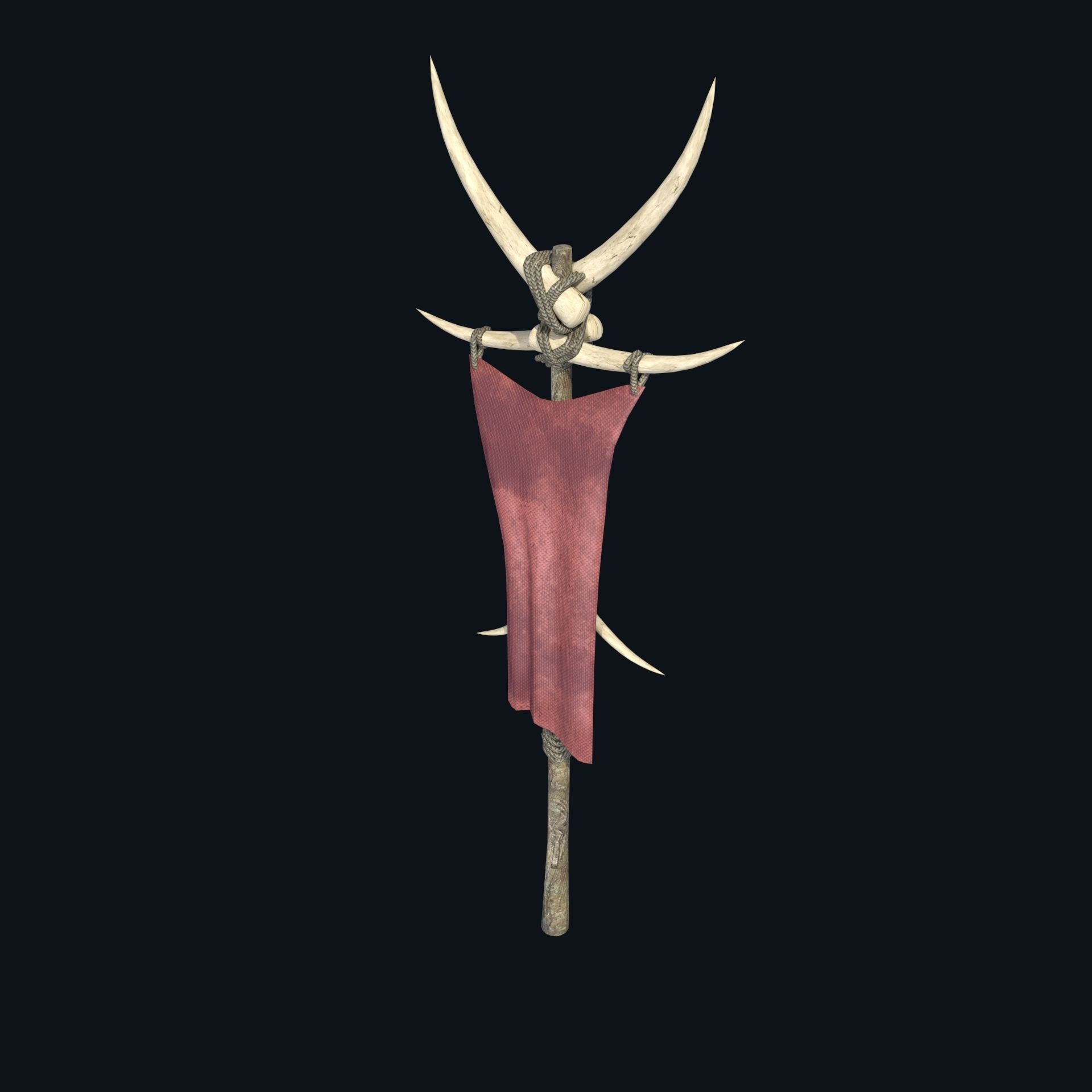 3D model ORC TOTEM BANNER SIGN FORT CAMP ORCISH BARRICADE COLLECTION VR ...