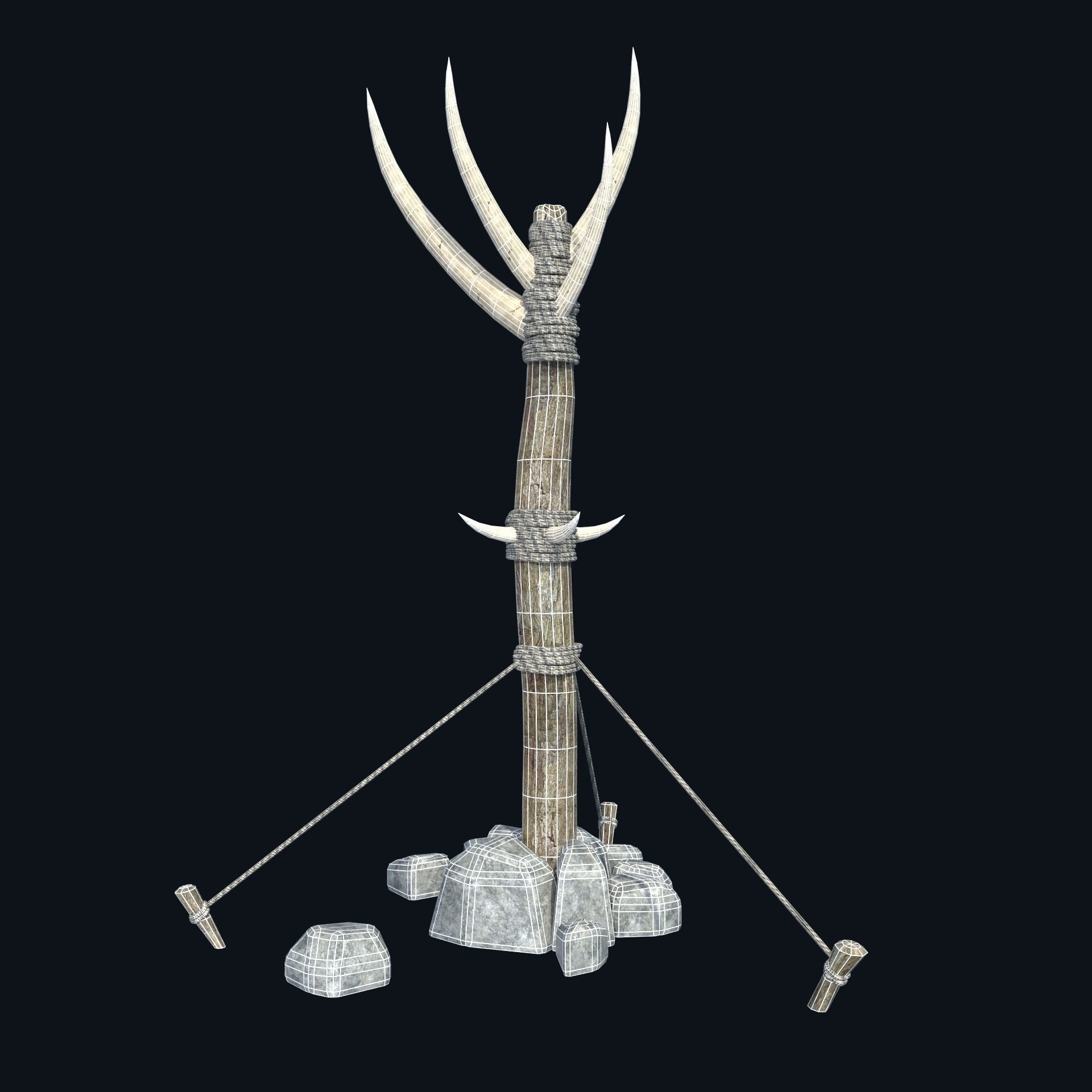 3D model ORC TOTEM BANNER SIGN FORT CAMP ORCISH BARRICADE COLLECTION VR ...