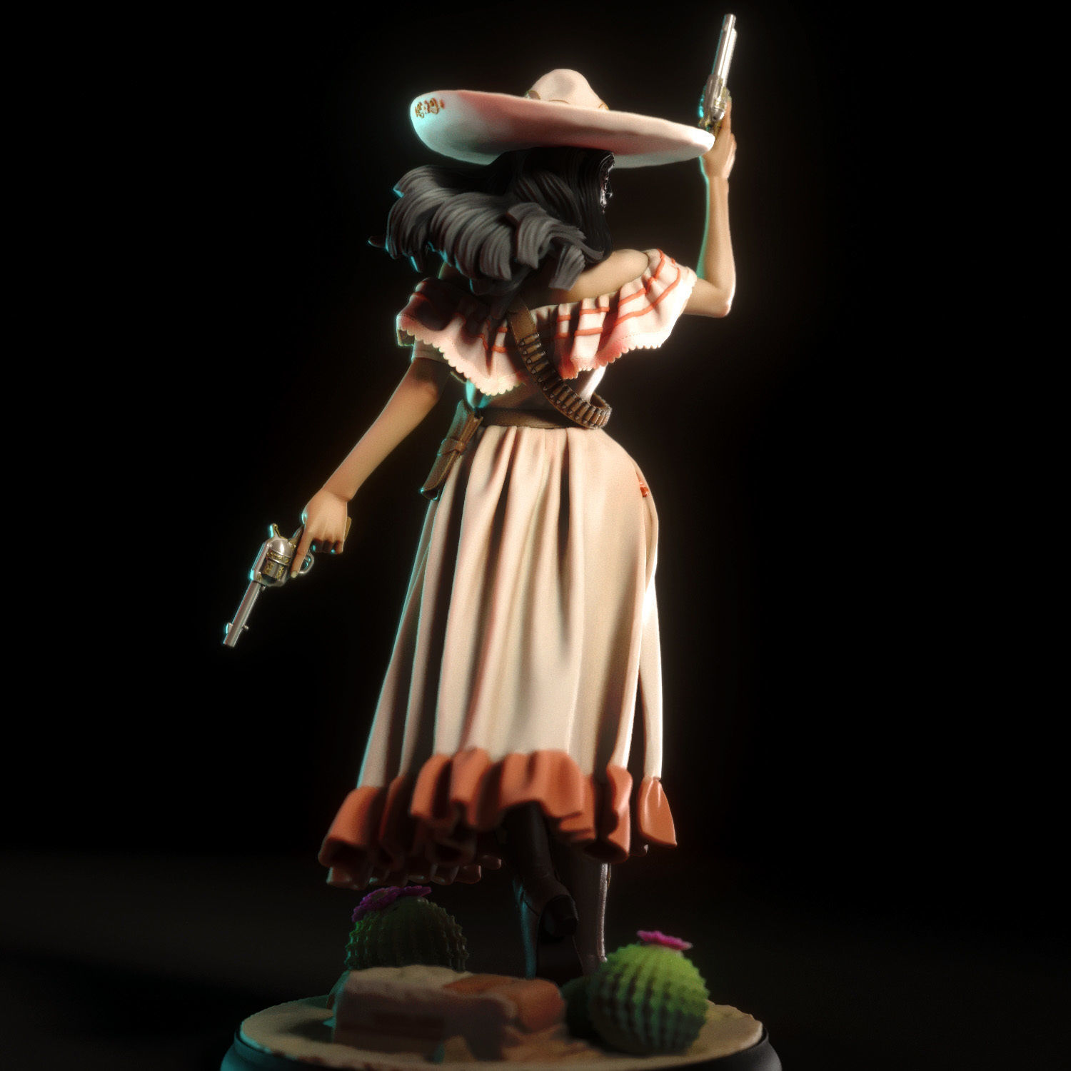 Daniela - A Mexican gunslinger 3D model 3D printable | CGTrader