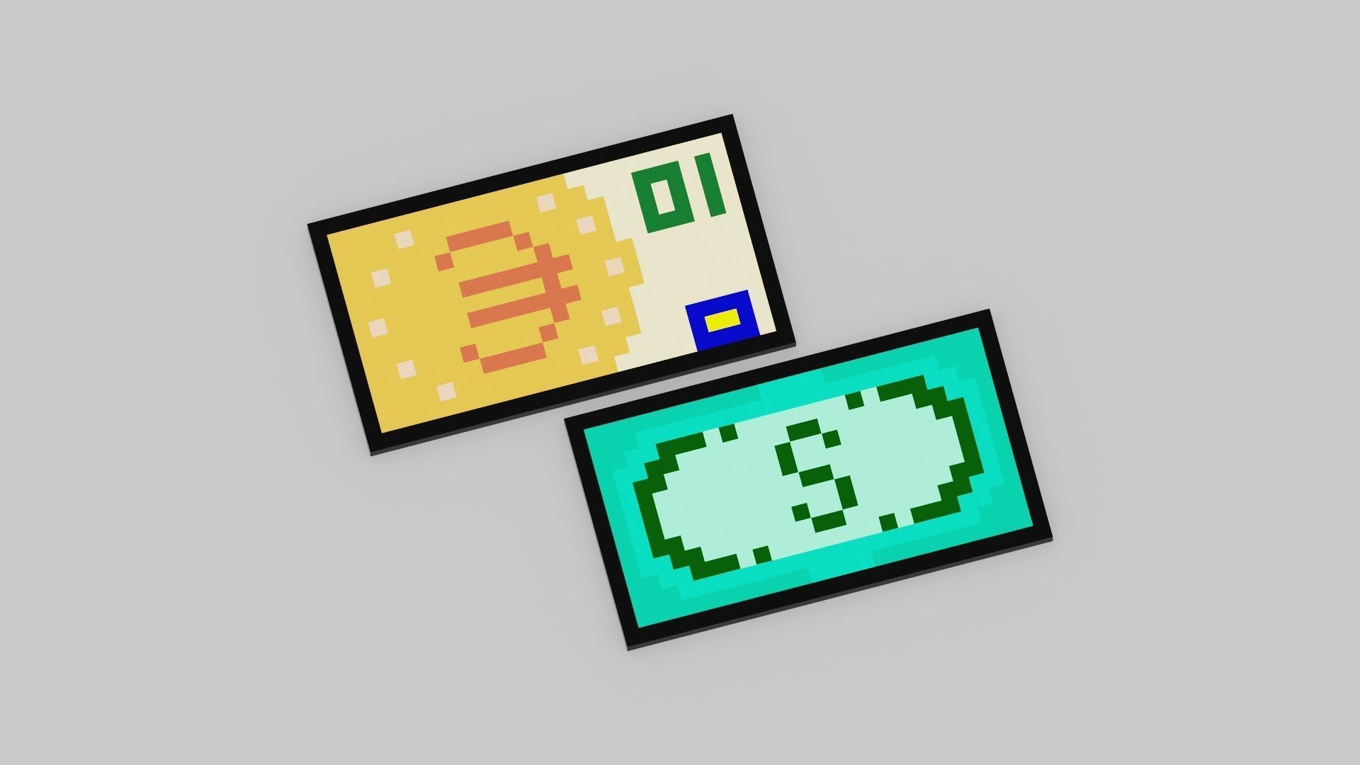3D model Pixel Money Pack VR / AR / low-poly | CGTrader