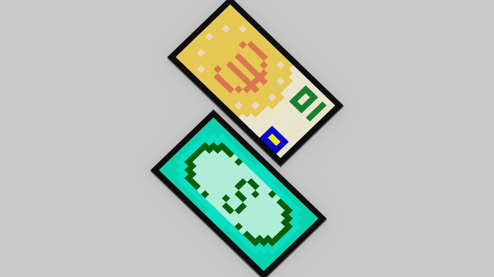 3D model Pixel Money Pack VR / AR / low-poly | CGTrader