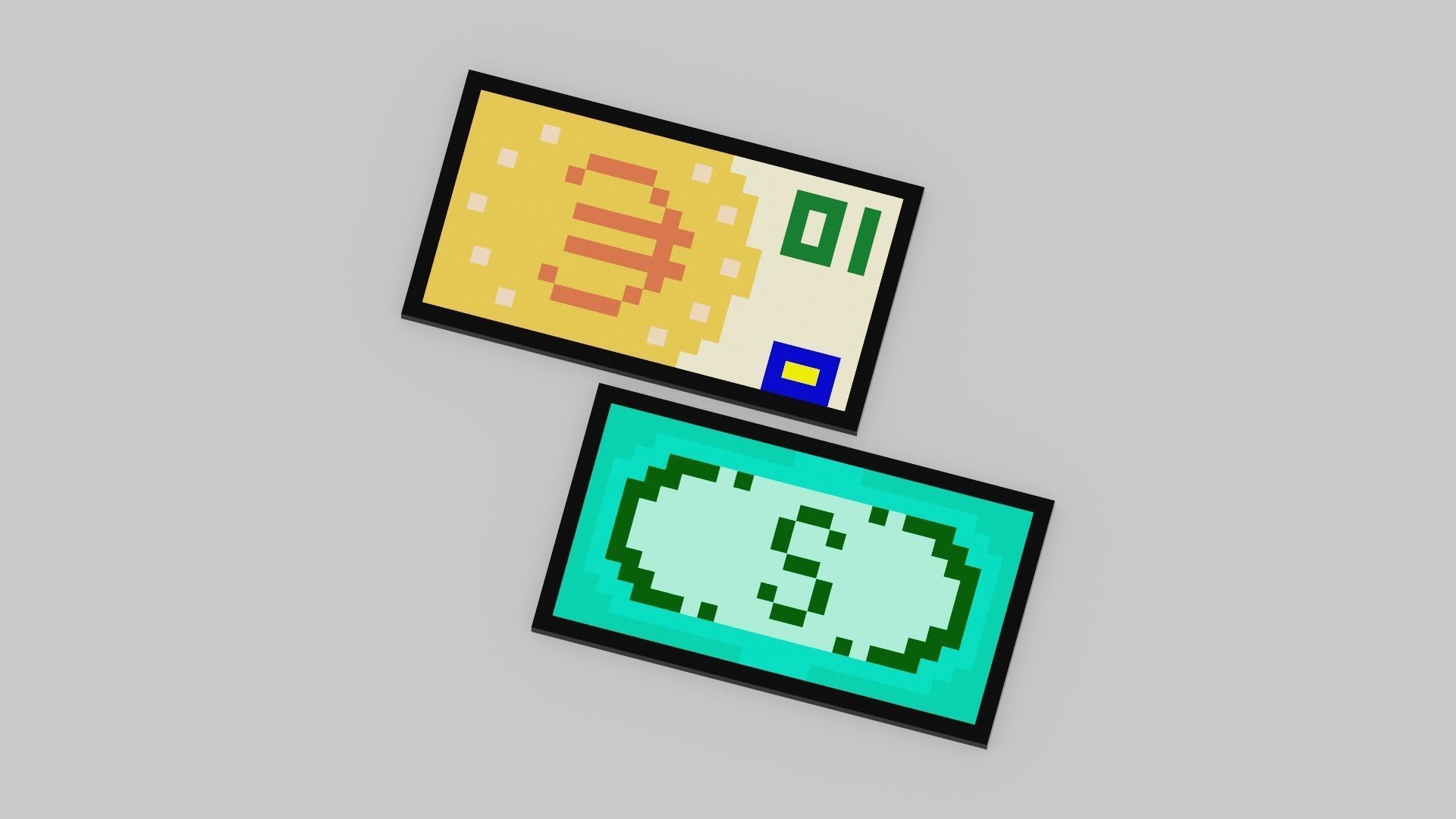 3D model Pixel Money Pack VR / AR / low-poly | CGTrader