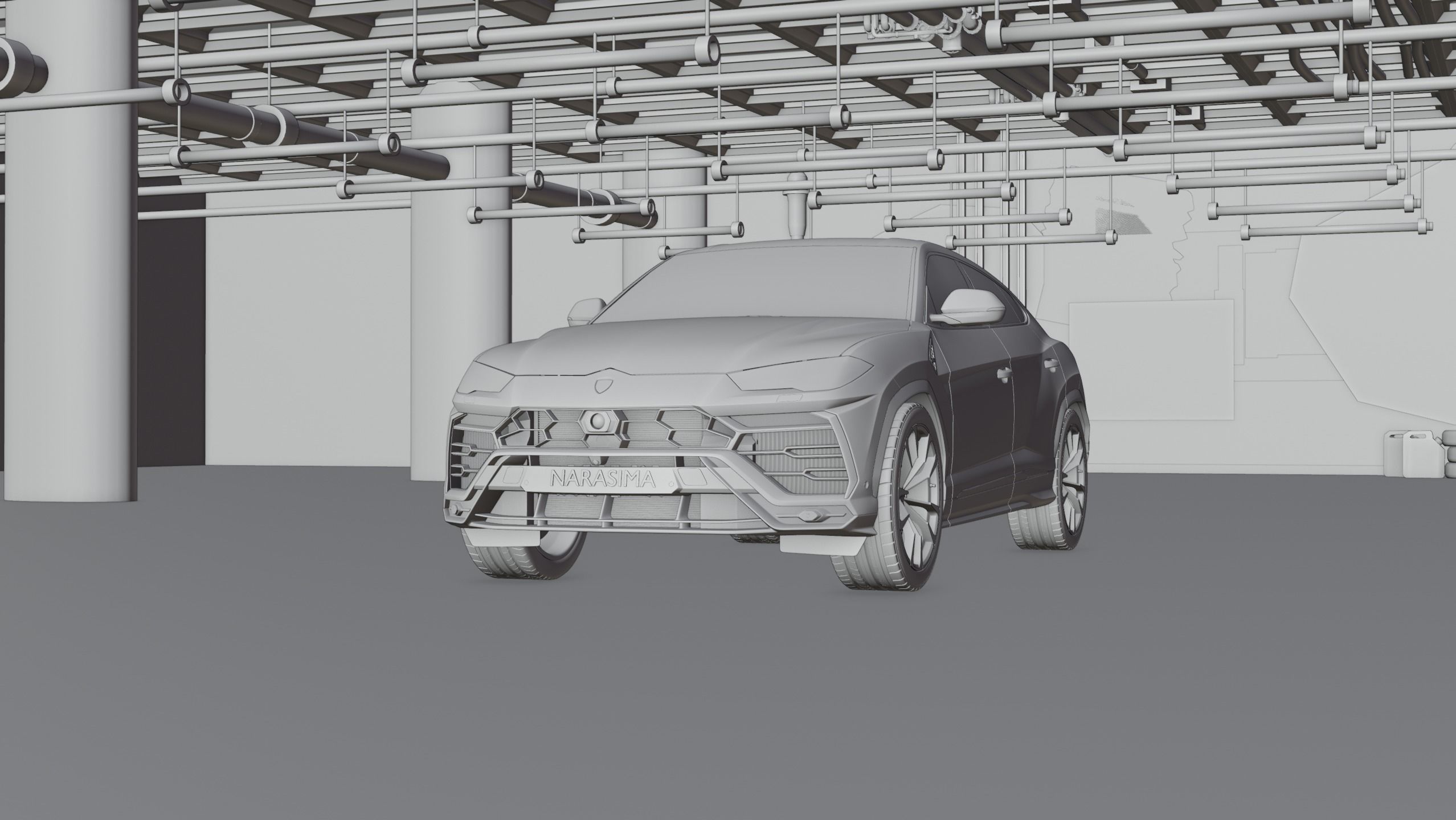 Car in Warehouse 3D model | CGTrader