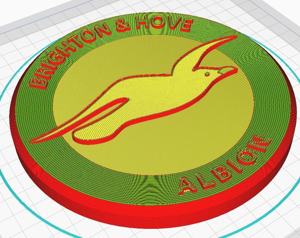 Brighton and Hove Albion Wall Sign 3D model 3D printable | CGTrader
