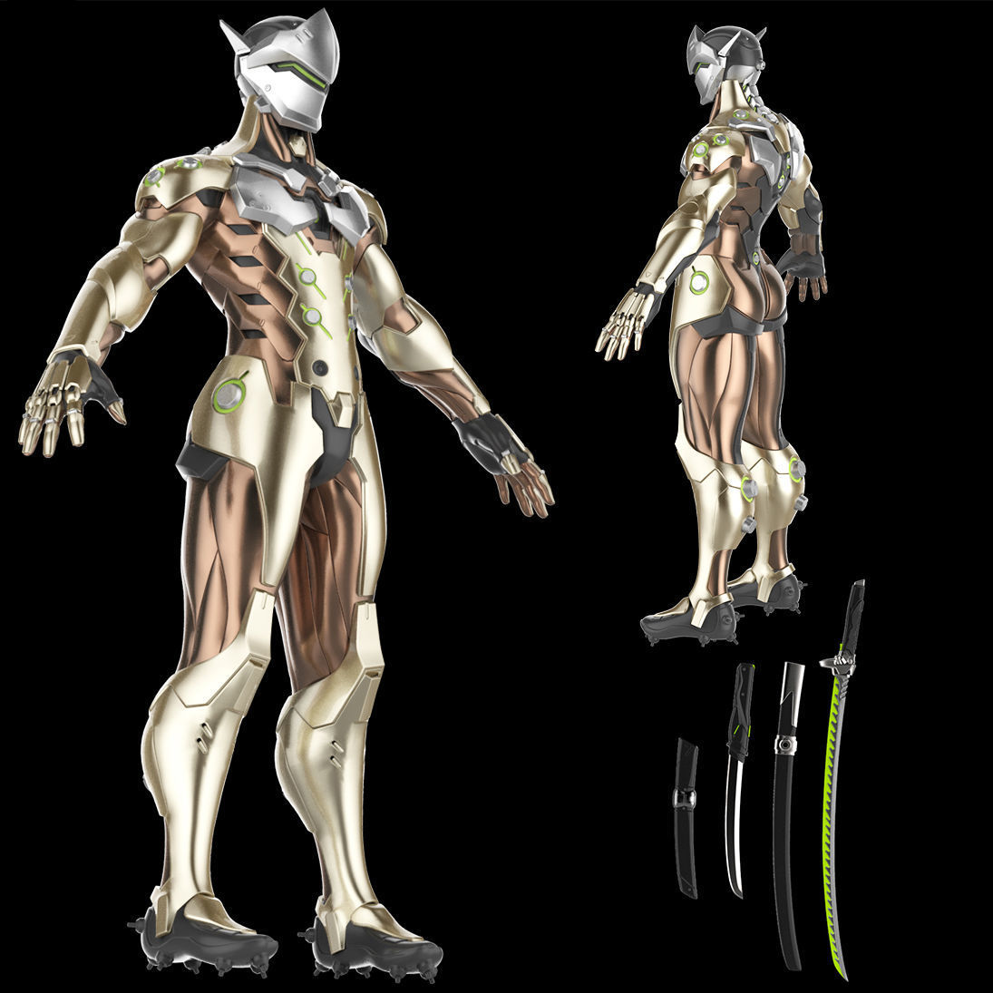 Genji Armor ready to 3d print 3D model | CGTrader