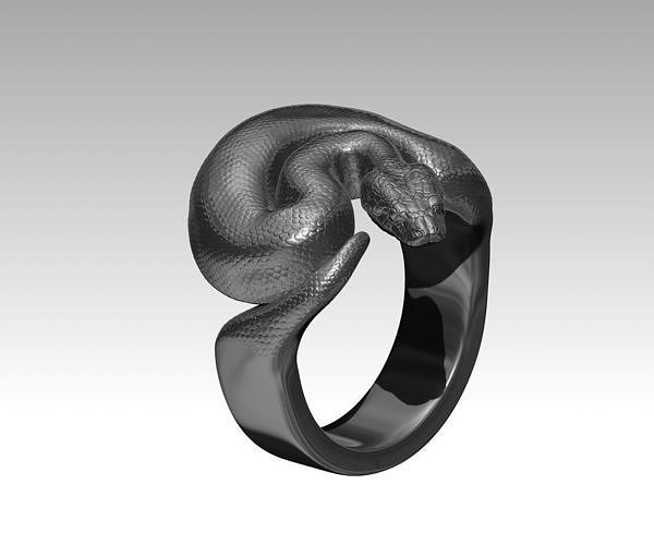Snake Ring 3D model 3D printable | CGTrader