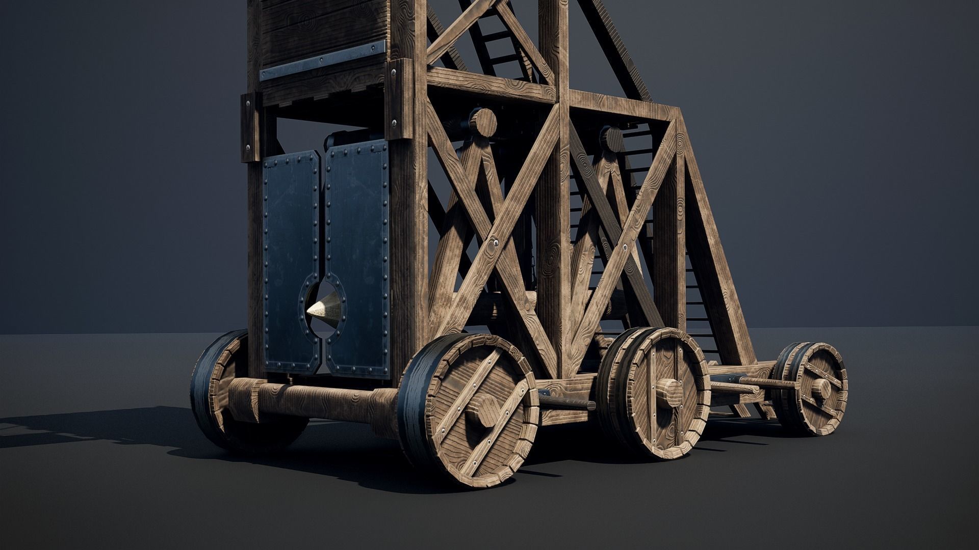 3D model Medieval Siege Weapon - Siege Tower VR / AR / low-poly | CGTrader