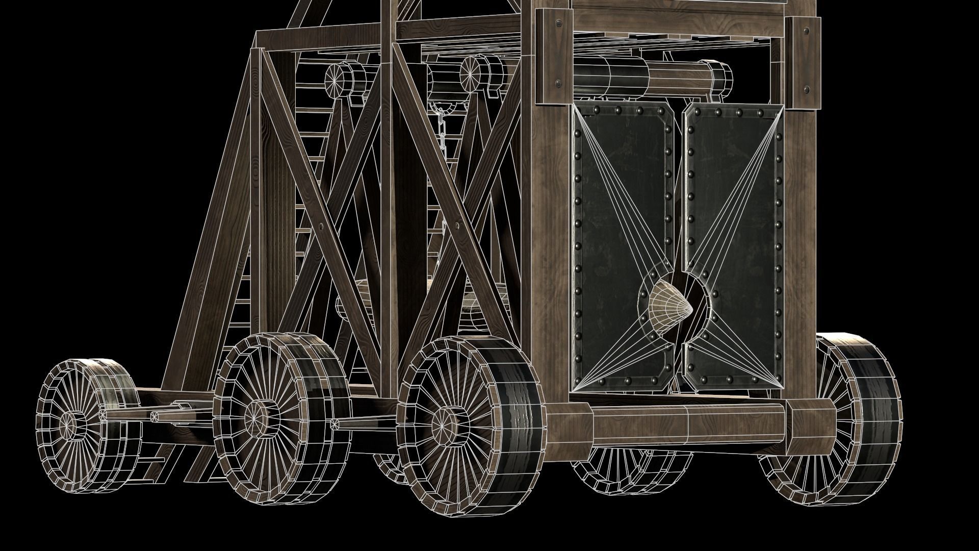 3D model Medieval Siege Weapon - Siege Tower VR / AR / low-poly | CGTrader
