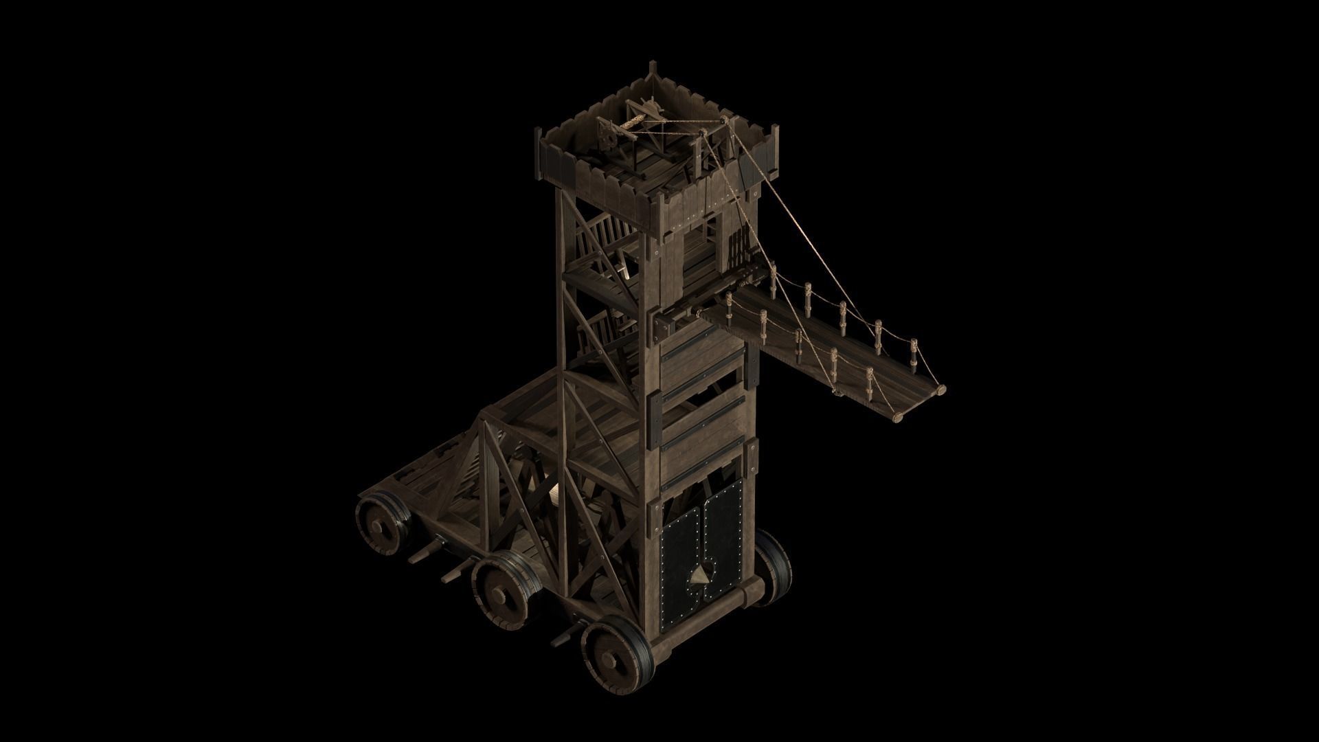 3D model Medieval Siege Weapon - Siege Tower VR / AR / low-poly | CGTrader