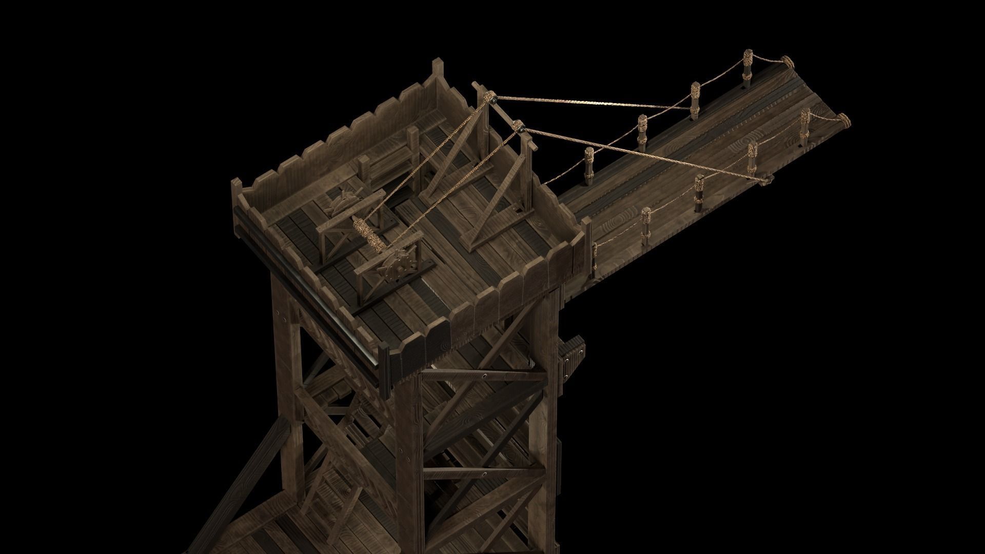 3D model Medieval Siege Weapon - Siege Tower VR / AR / low-poly | CGTrader