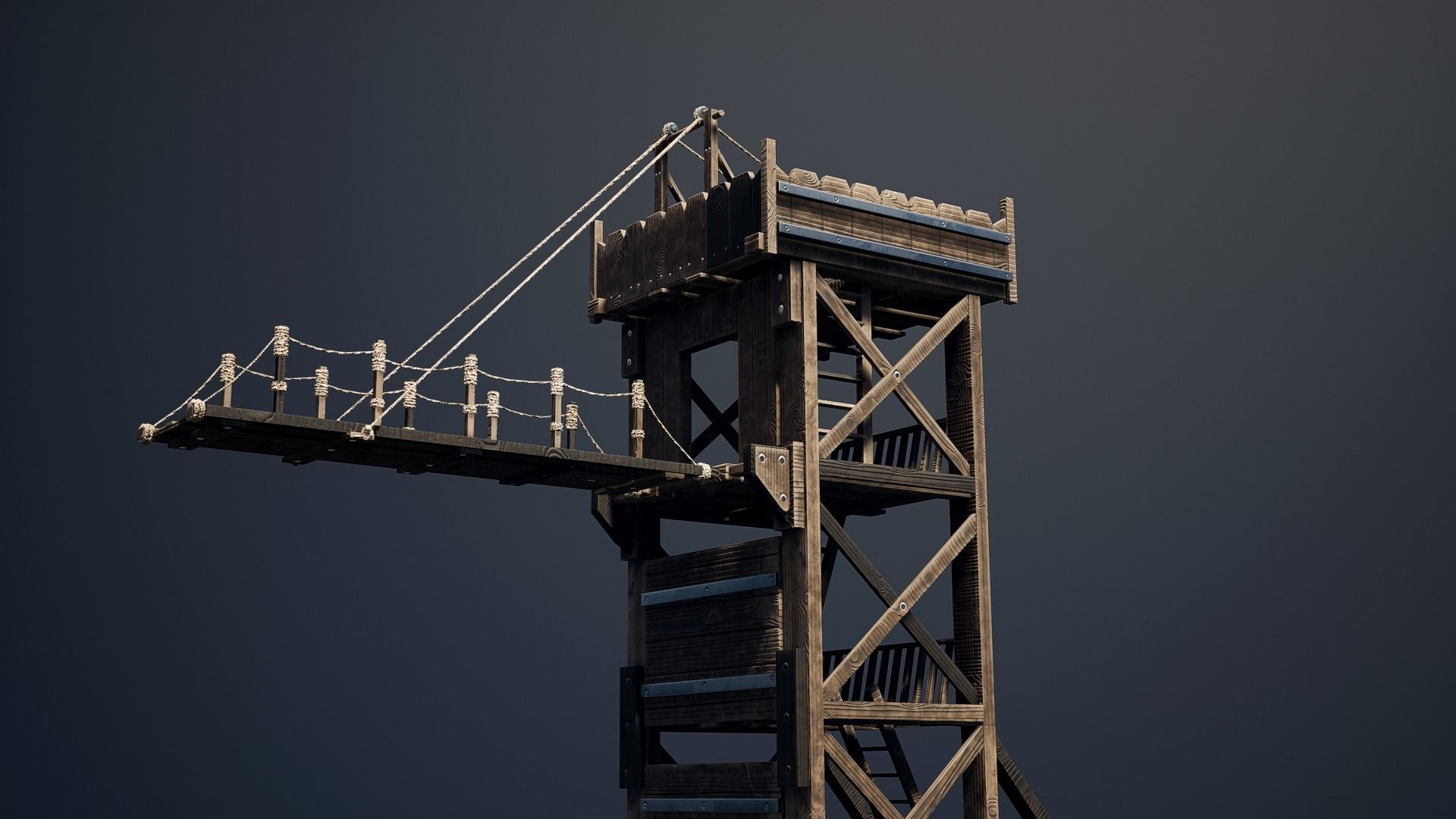 3D model Medieval Siege Weapon - Siege Tower VR / AR / low-poly | CGTrader