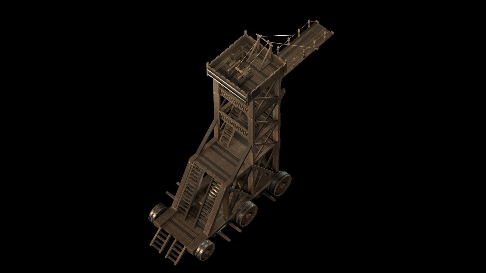 3D model Medieval Siege Weapon - Siege Tower VR / AR / low-poly | CGTrader