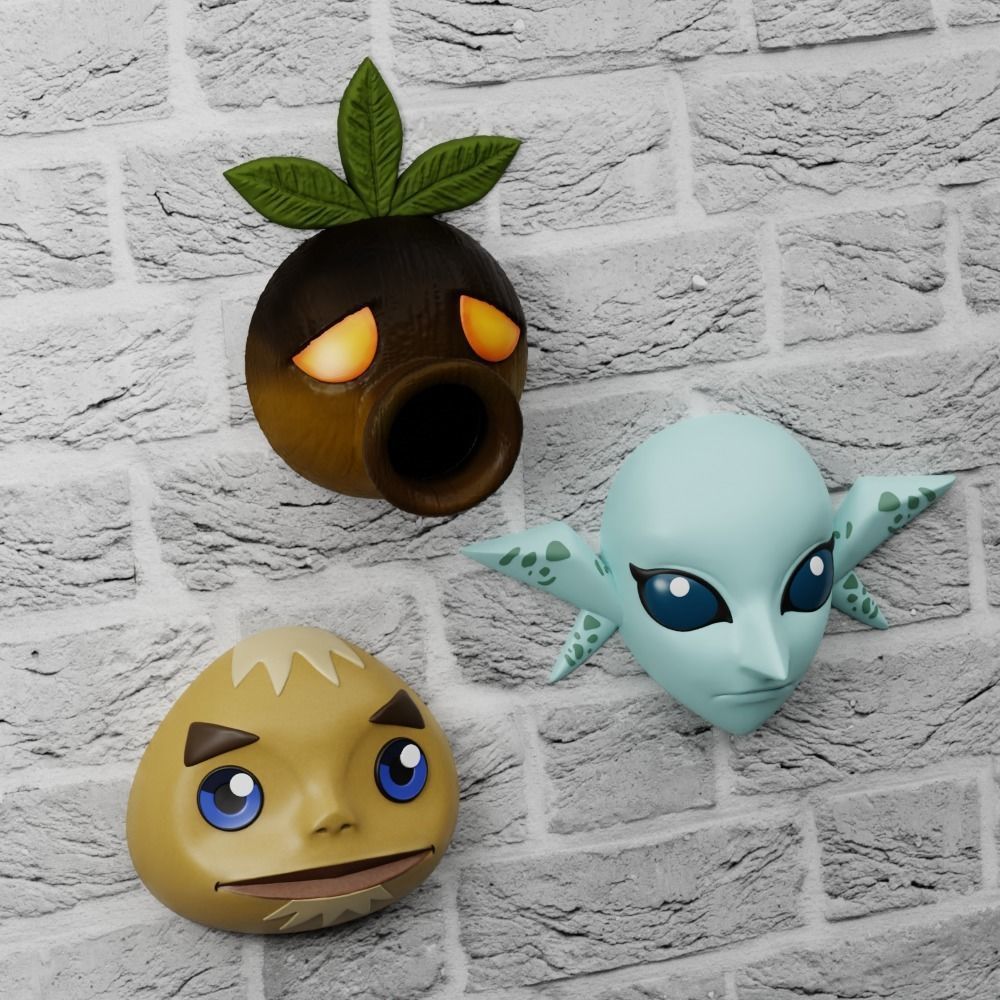 Zelda Wall Decor Majora Mask Deku Goron Zora 3D model | CGTrader