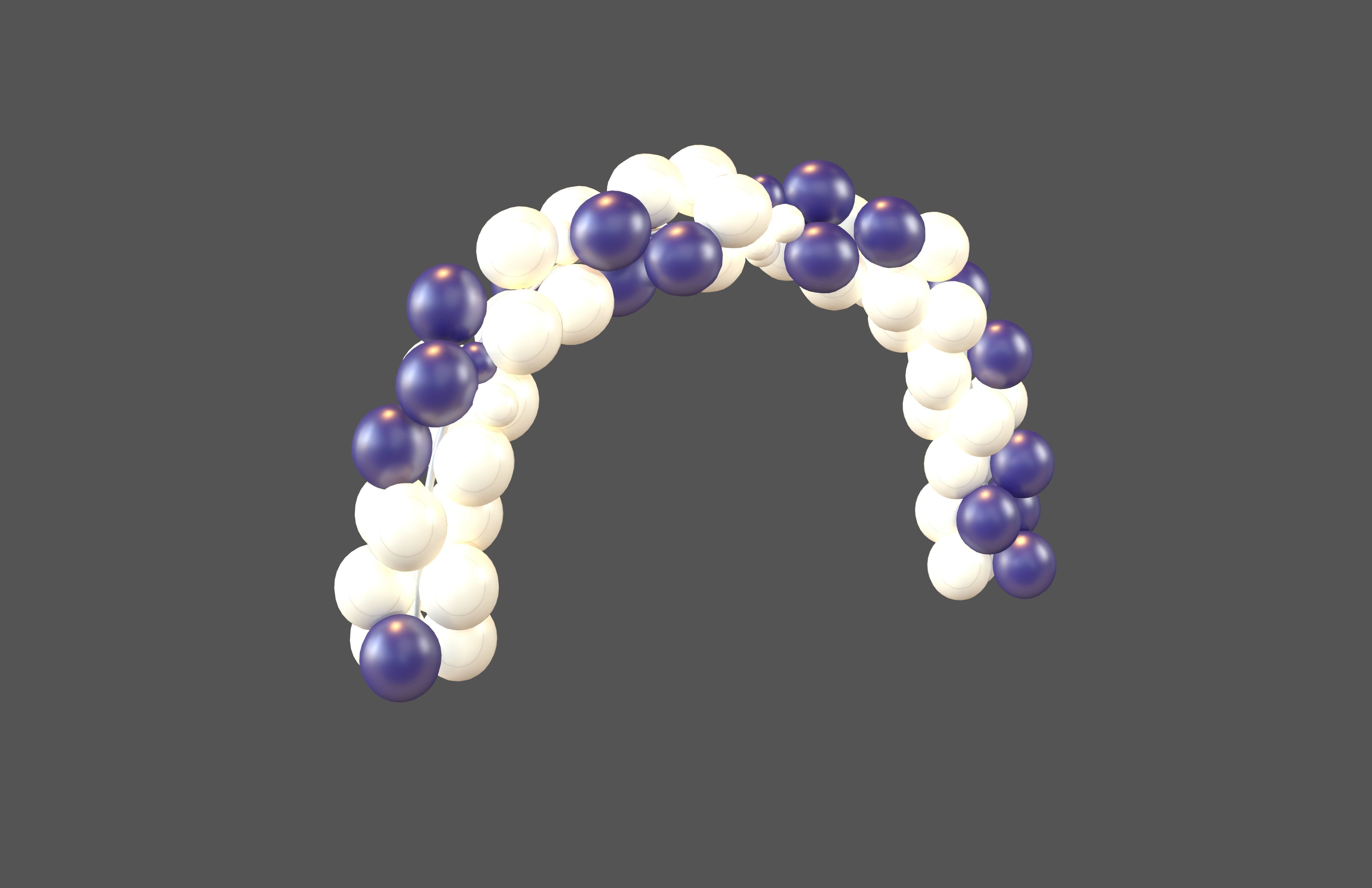 3D model Carnival Balloon Garland V1 003 VR / AR / low-poly | CGTrader