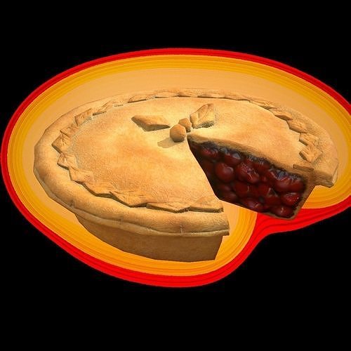 3D model CherryPieChart VR / AR / low-poly | CGTrader