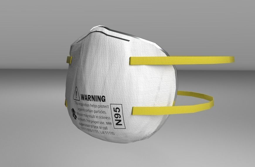 3D model N95 MASK Low-poly 3D model VR / AR / low-poly | CGTrader