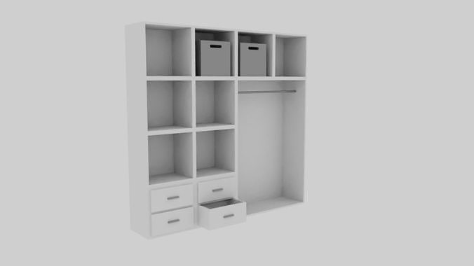 3D model Dressing Wardrobe VR / AR / low-poly | CGTrader