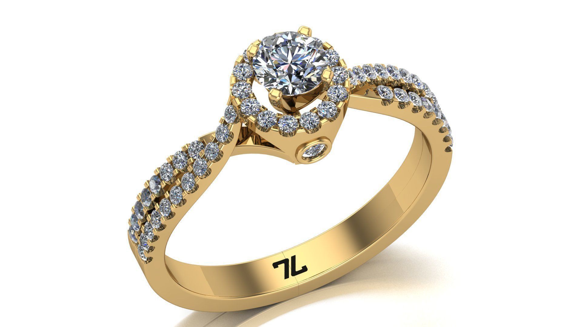 Wedding ring 3D model 3D printable | CGTrader
