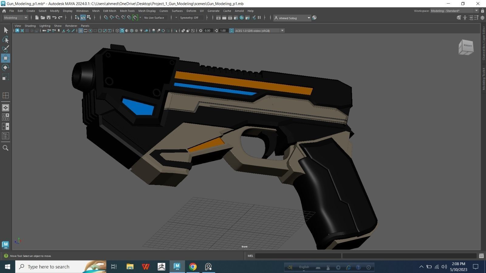 Hard Surface Gun Model free 3D model | CGTrader
