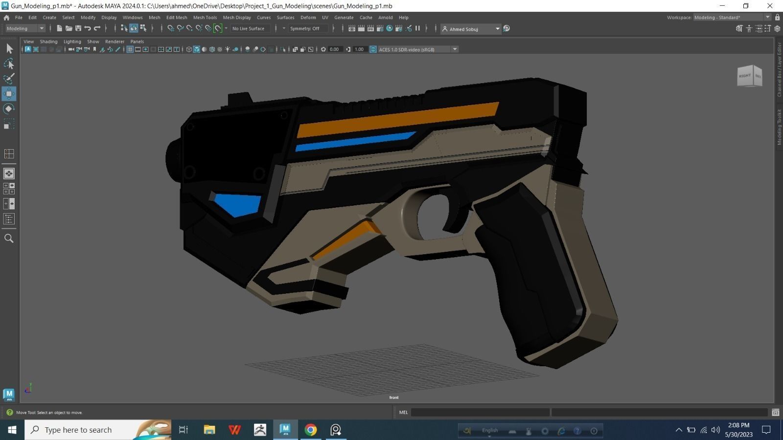 Hard Surface Gun Model free 3D model | CGTrader