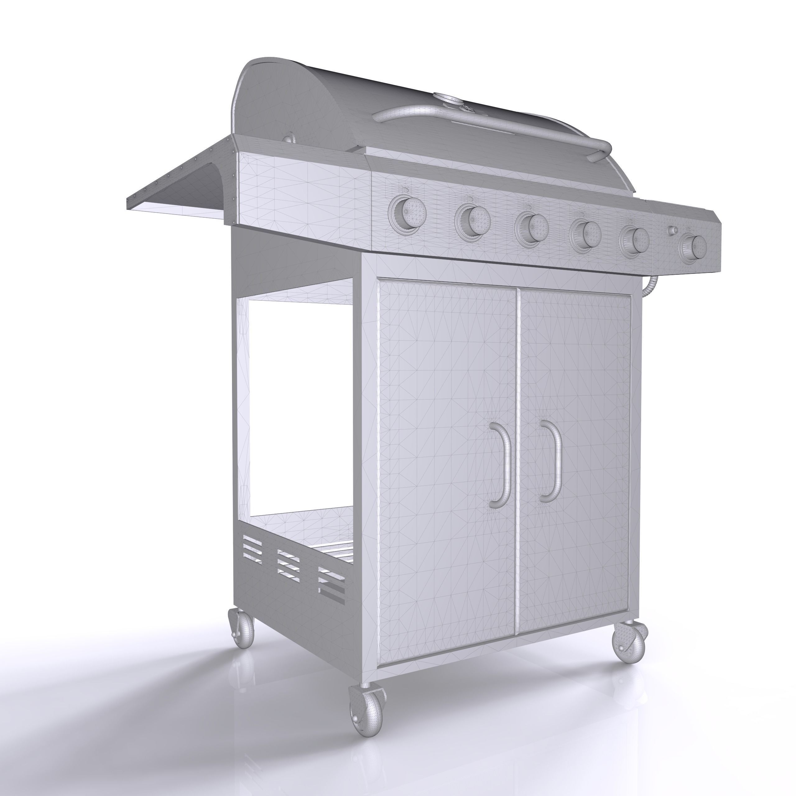 3D model Red Grill VR / AR / low-poly | CGTrader